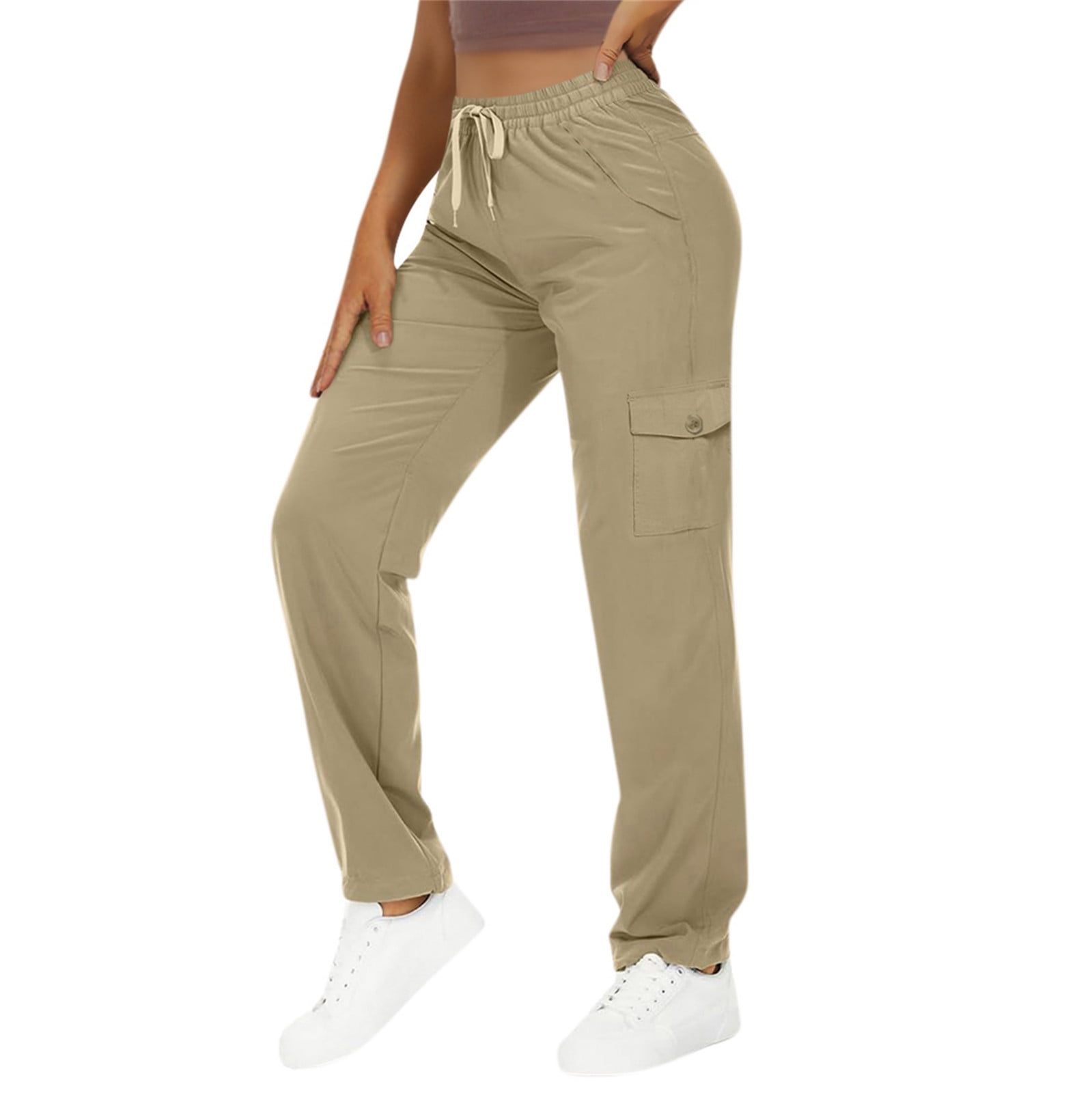 Blmnix Slim Training Pants Khakis Plus Size Lounge Khaki Womens Track ...