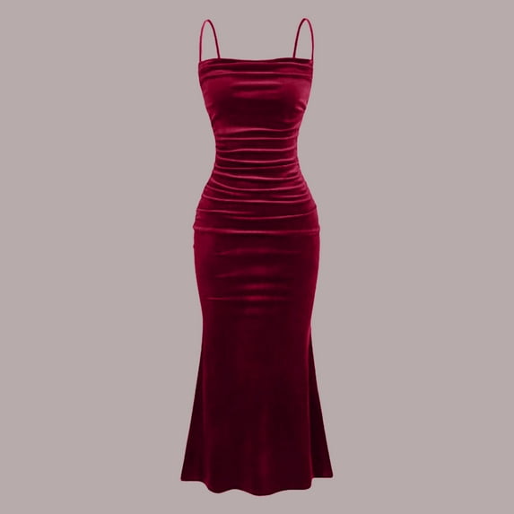 Blmnix Slip Dress Valentine Dresses for Girls Bodycon Sexy Tea-Length ...