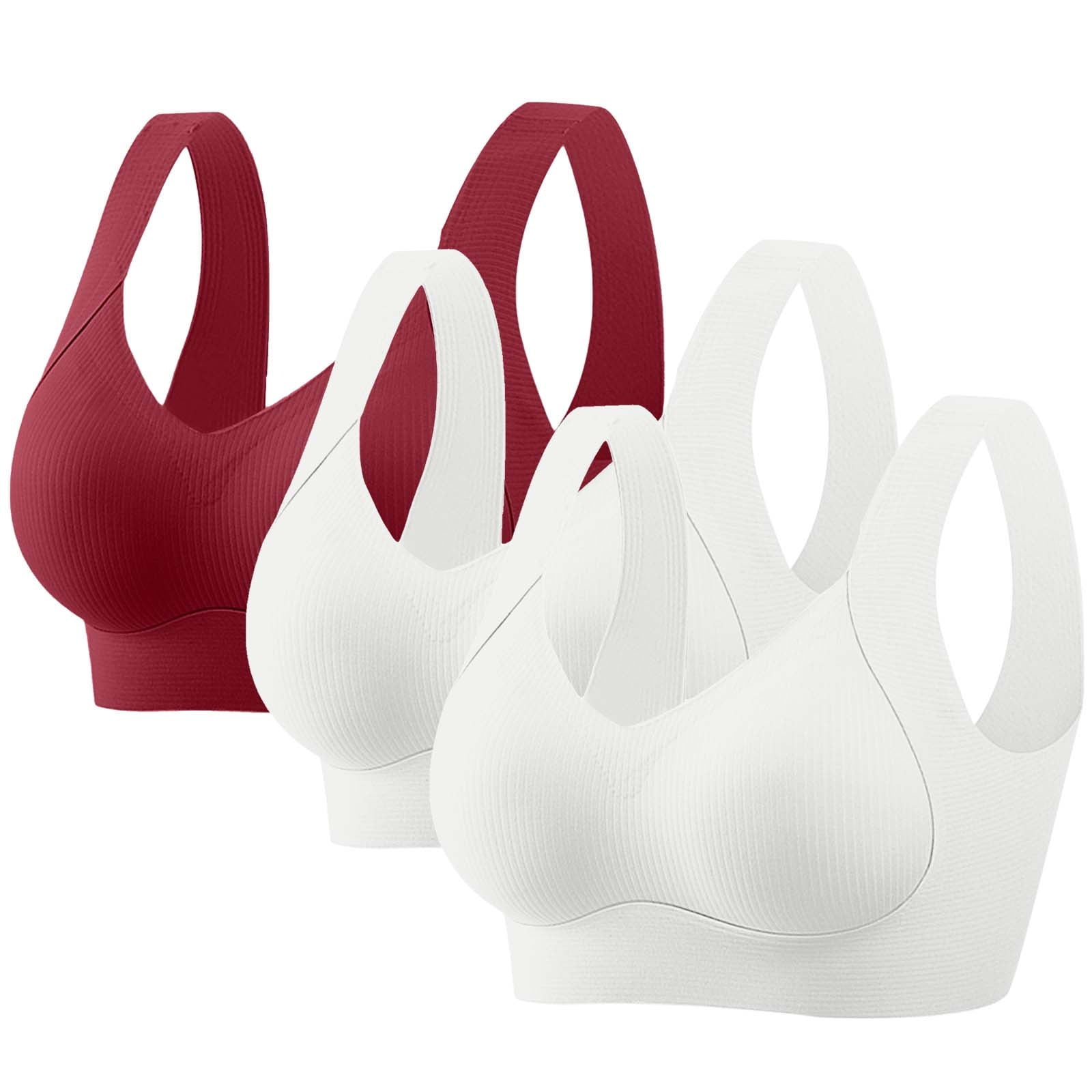 Blmnix Sport Bras for Women Seamless High Impact Push-Up Bras Plus Size ...
