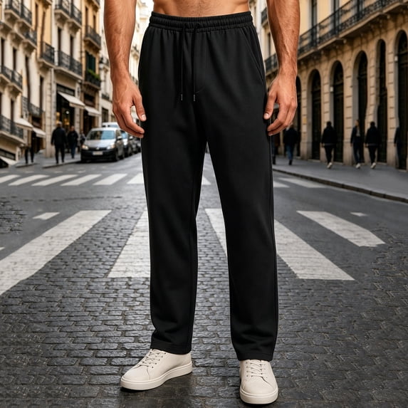 Blmnix Sweat Pants Pants Men Baggy Lightweight Pants Palazzo Low Rise ...
