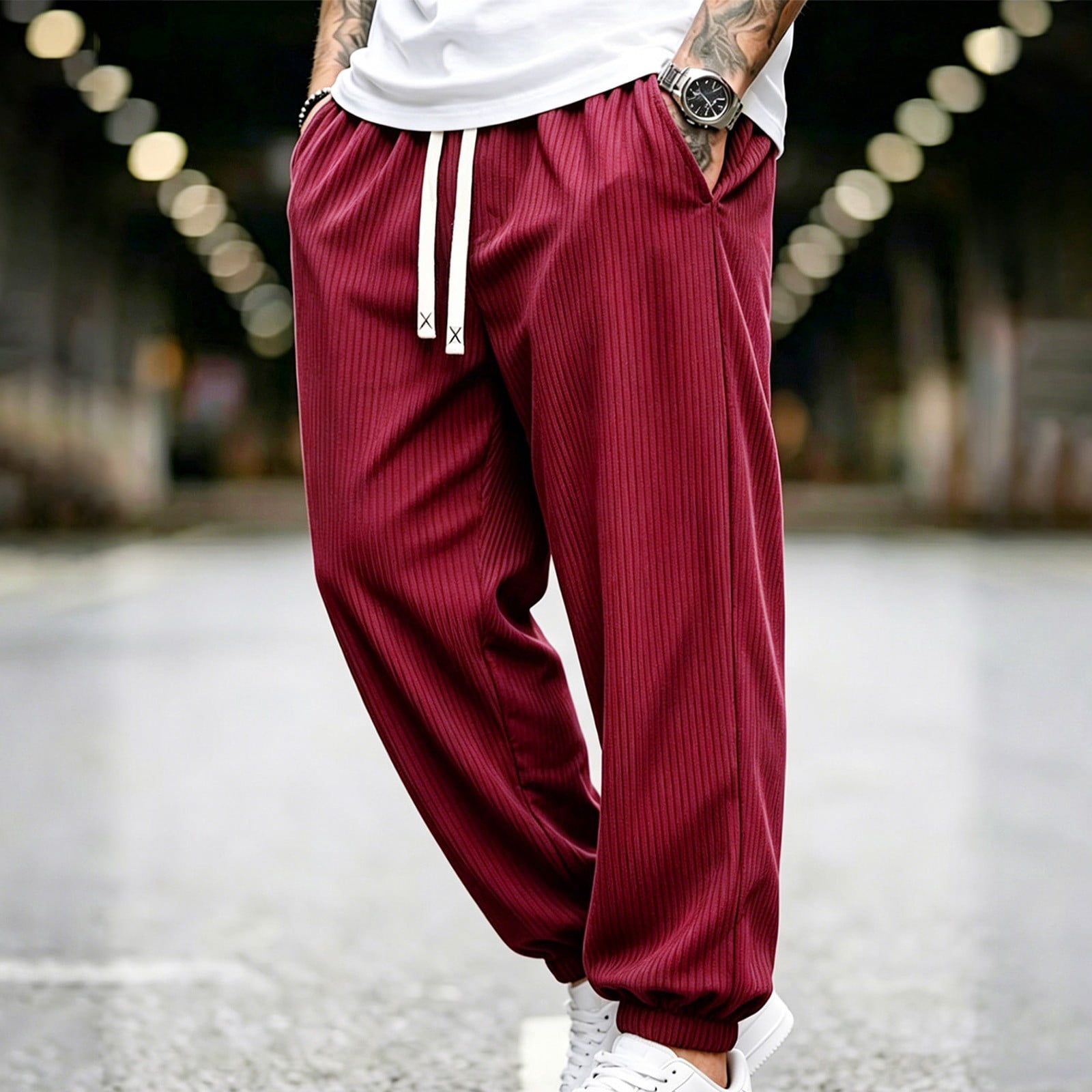 Blmnix Sweat Pants Pants for Men Men Sweatpants Low Rise Joggers Baggy ...