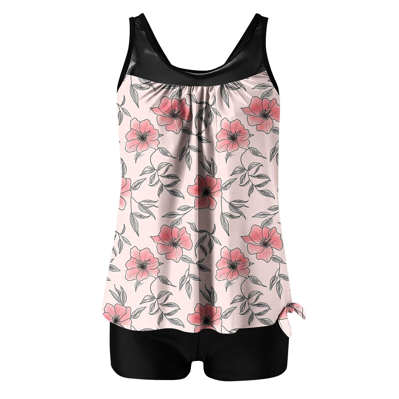 Blmnix Tankini Swimsuits Women Bathing Suits Modest Swimsuits Two Piece ...