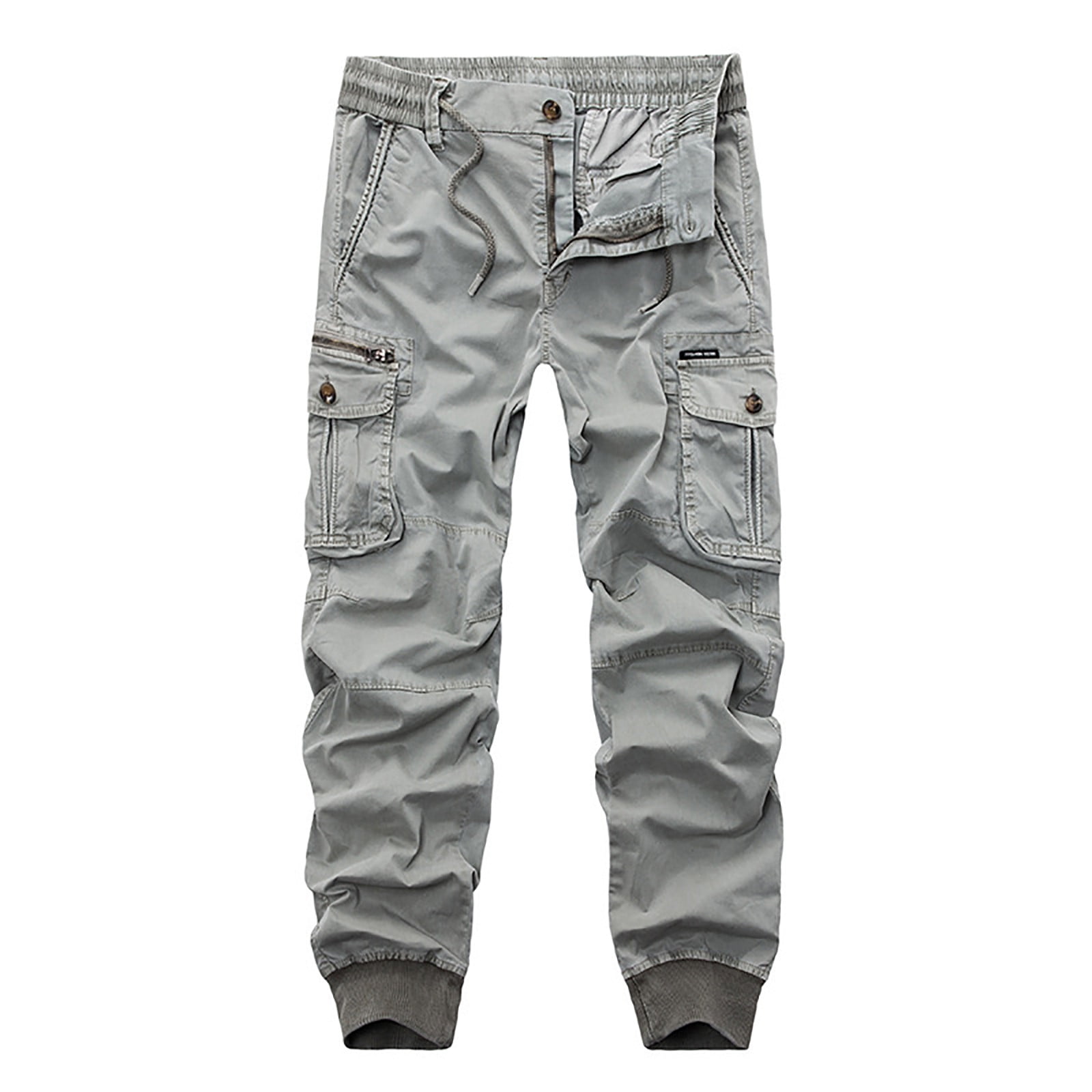 Blmnix Travel Pants Men Pants Low Rise Baggy Fishing Pants Cargo ...
