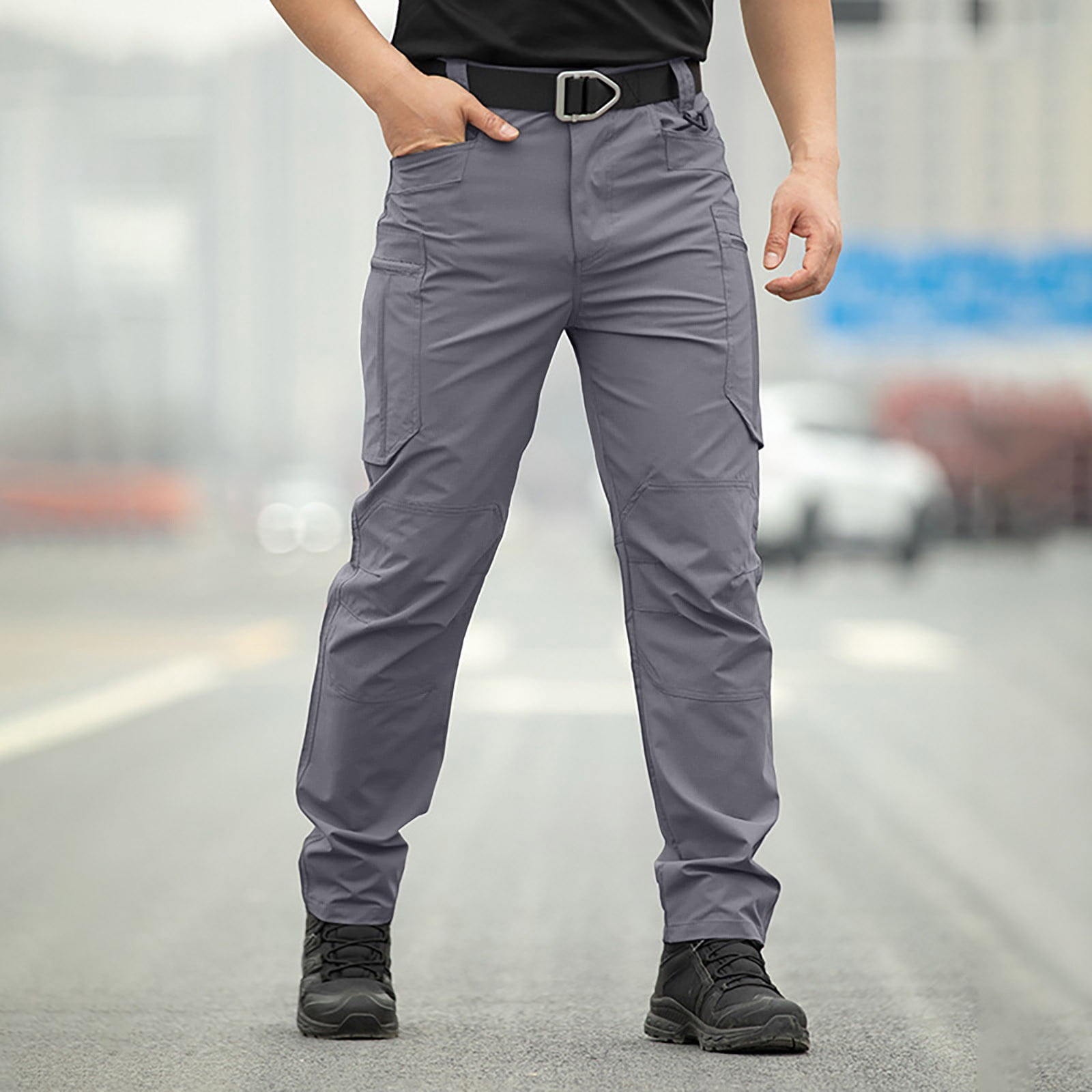Blmnix Travel Pants Pants for Men Low Rise Cargo Waterproof Pants Baggy ...