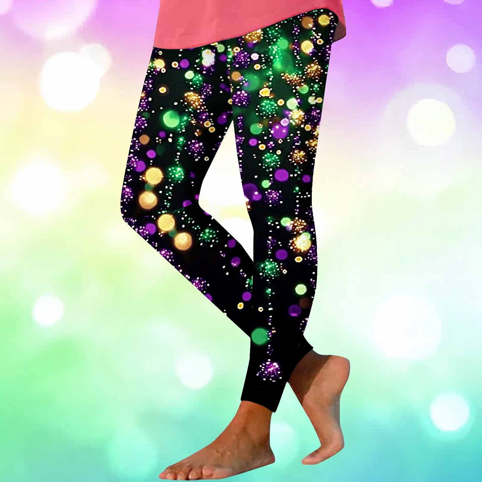 Blmnix Trousers Pants for Women Flat Front Leggings Carnival Pant Ankle ...