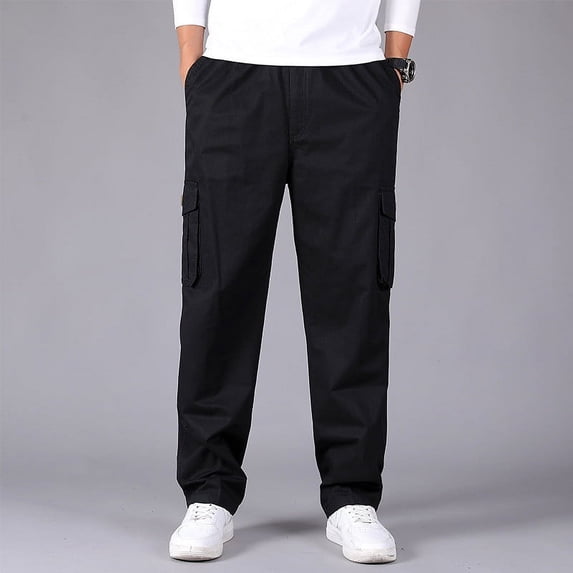 Blmnix Trousers for Men Hiking Pants Cotton Pants Cargo Baggy ...