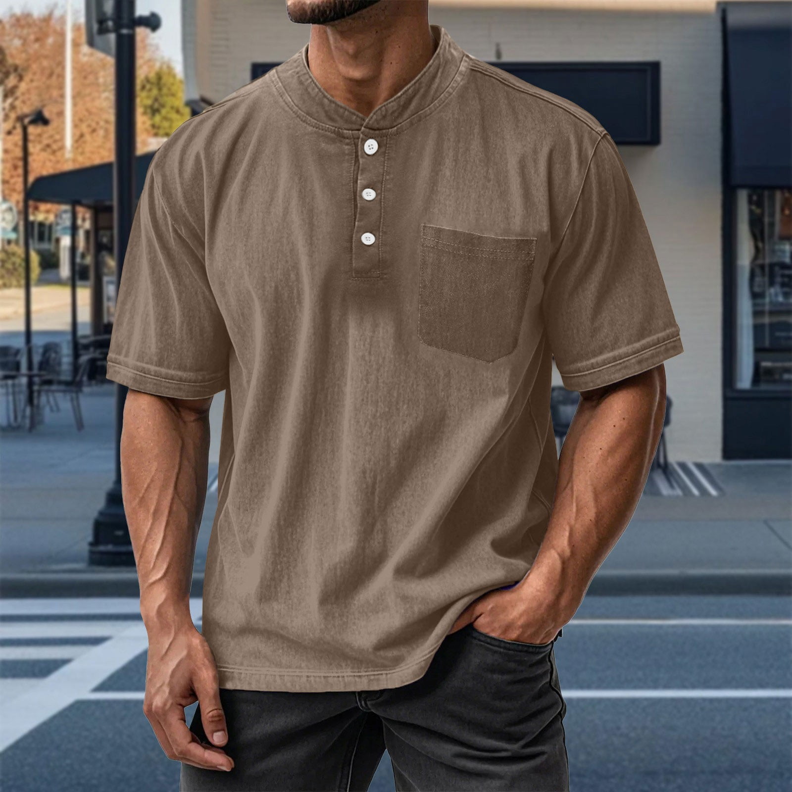 Blmnix Tshirt for Men Pocket T Shirts Muscle Baggy Big And Tall Shirts ...