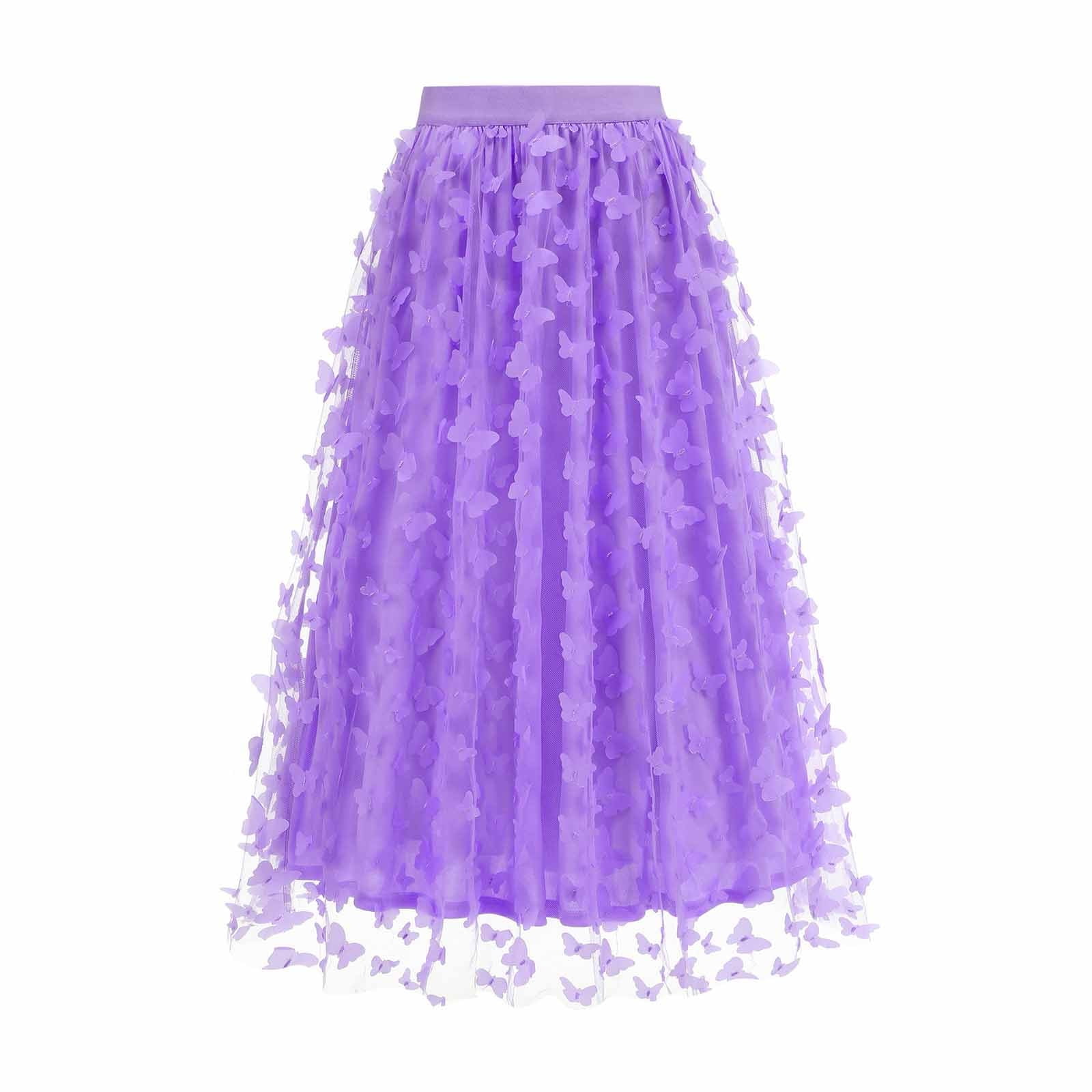 Blmnix Tulle Skirts Long Skirts for Women High Waisted Full Nightgown ...