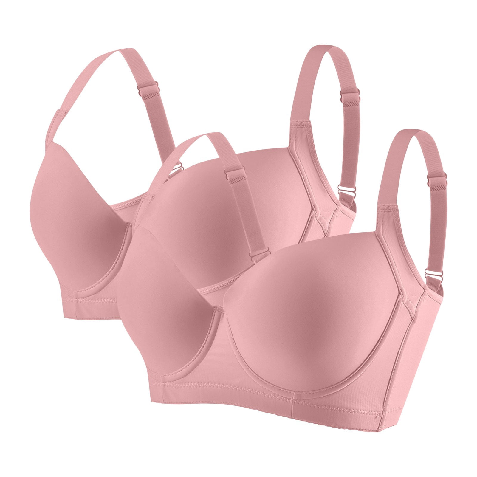 Blmnix Underwire Womens Bra Push Up Bra Large Bust Bras Pink Balconette ...