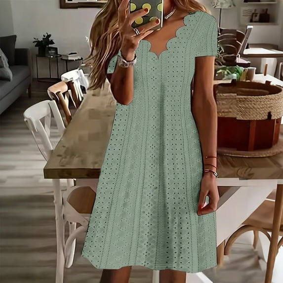 Blmnix Valentine Party Dresses for Women Casual Flowy Shift Dress Short ...