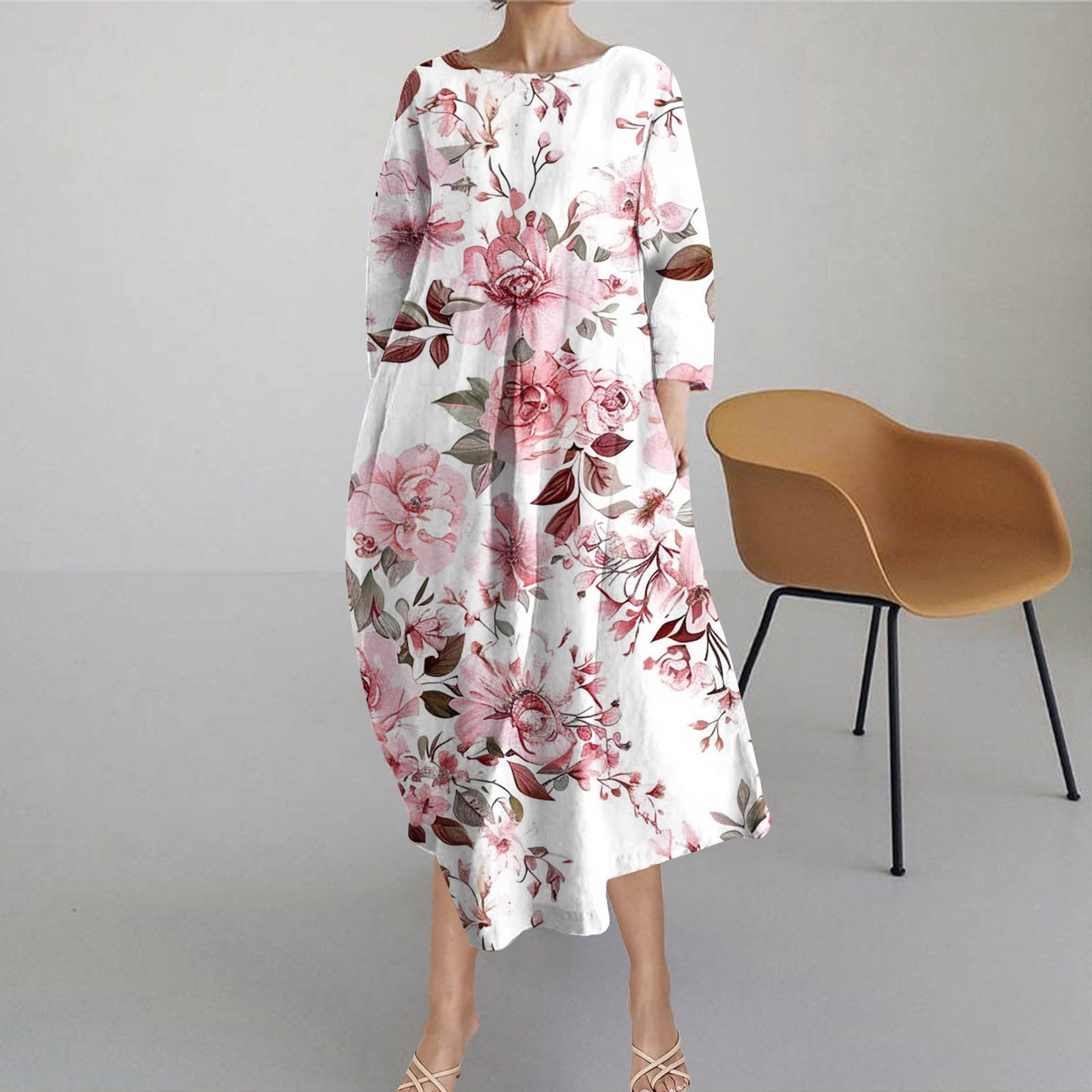 Blmnix Vintage Dress Fancy Dresses Plus Size Popover Skirt Blue 3/4 ...