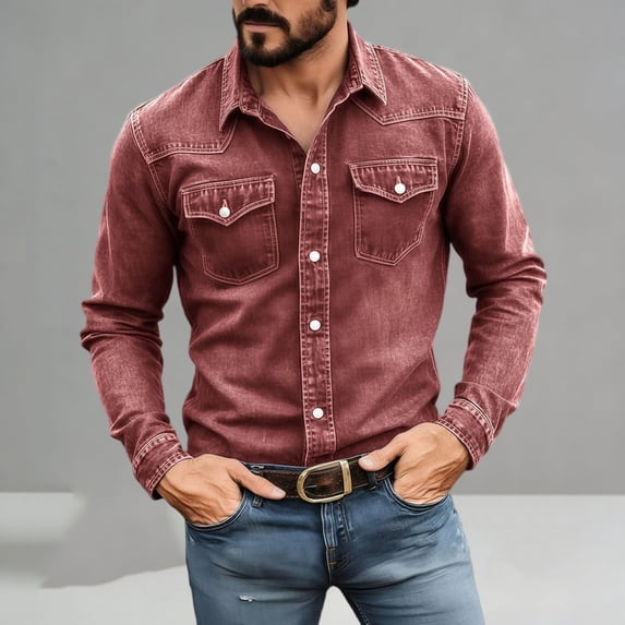 Blmnix Western Shirt Shirts for Men Oversized Guide Big And Tall Shirts ...