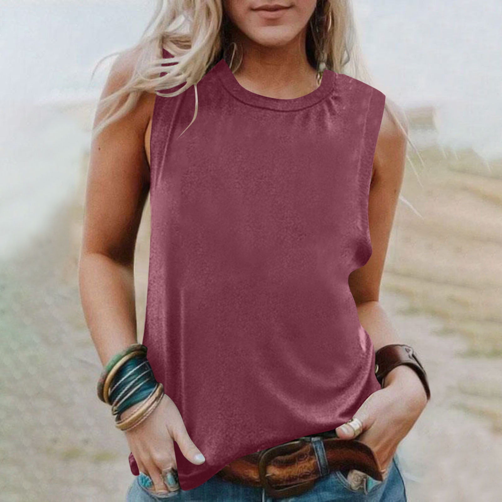 Blmnix Women Athletic Tops Gym Workout Yoga Bohemian Tops for Women Red ...