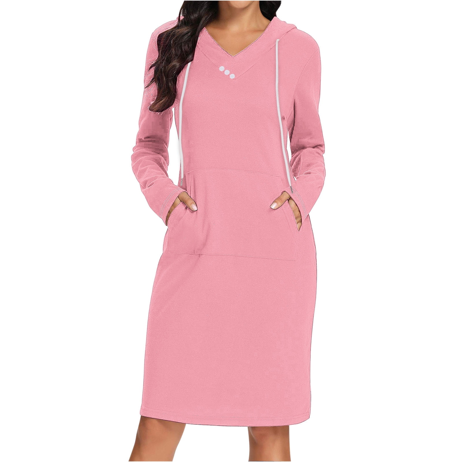 Blmnix Women Dresses Athletic Dress with Pockets Popover Dresses Long ...