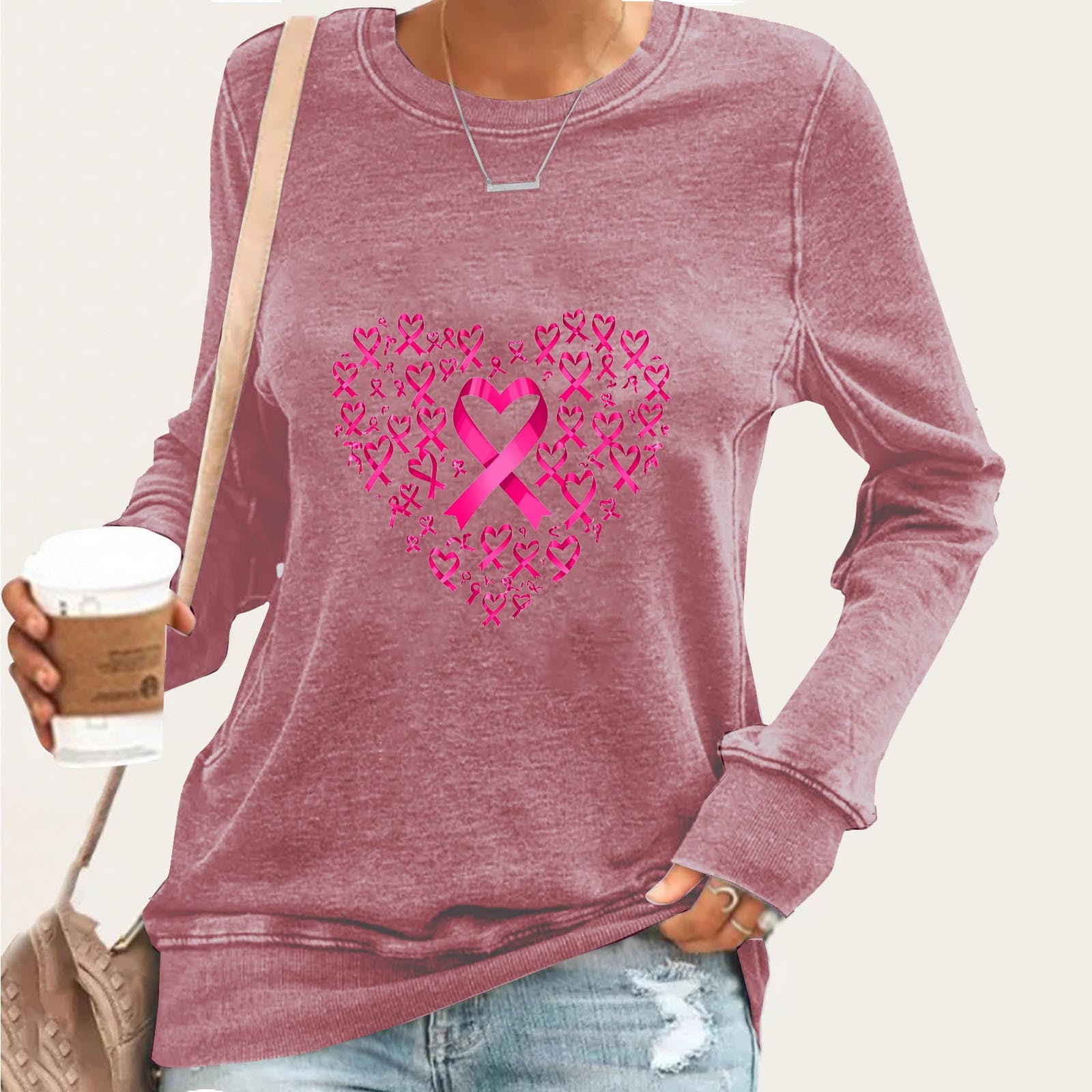 Blmnix Women's Tops, Tees & Blouses Hot Pink Outfits 2025 Breast Cancer ...