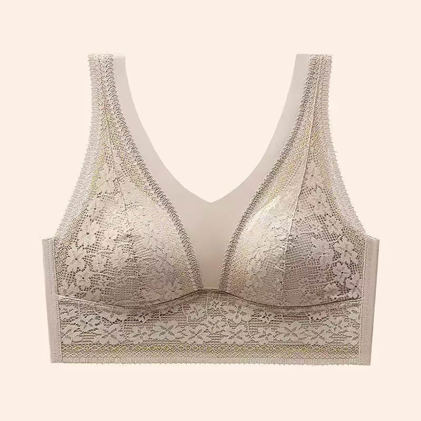 Blmnix Womens Bras Push-Up No Underwire Lace Bras Plus Size Minimizer ...