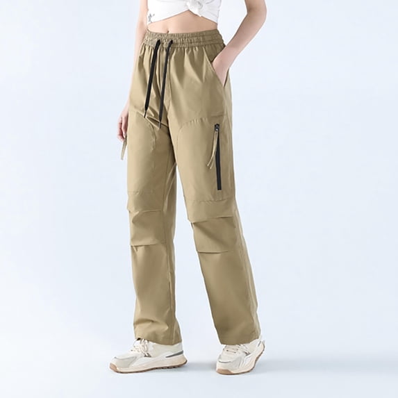 Blmnix Womens Pants Pleated Baggy Sweatpants Plus Size Trousers Full ...