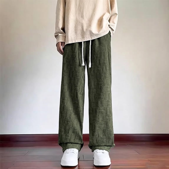 Blmnix Work Pants Pants Men Low Rise Cotton Pants Palazzo Baggy ...