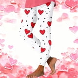 Blmnix Yoga Pants Womens Pants Casual Valentine Flat Front Trousers ...