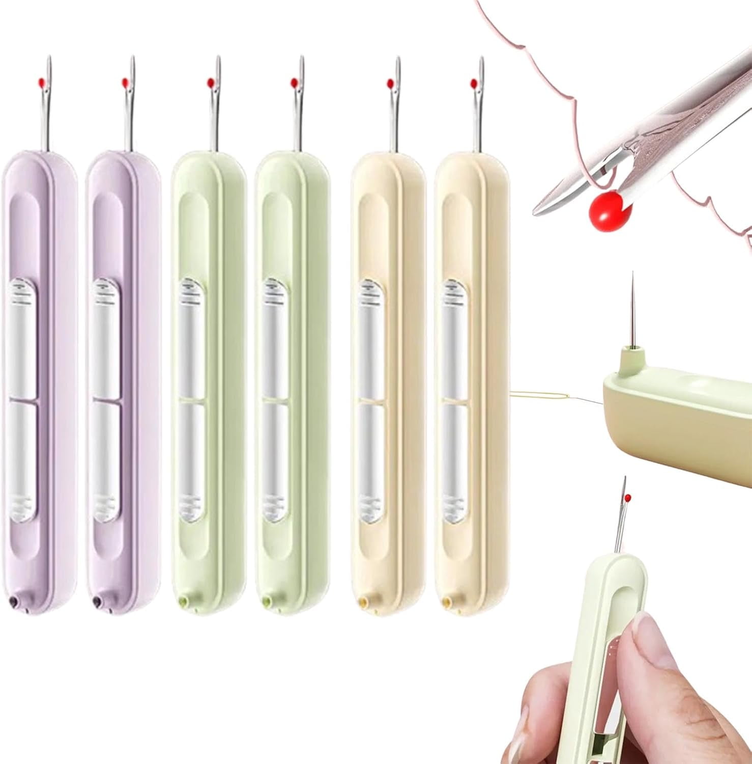 Bloame Needle Threader, 2 in 1 Automatic Needle Threaders Seam Ripper ...