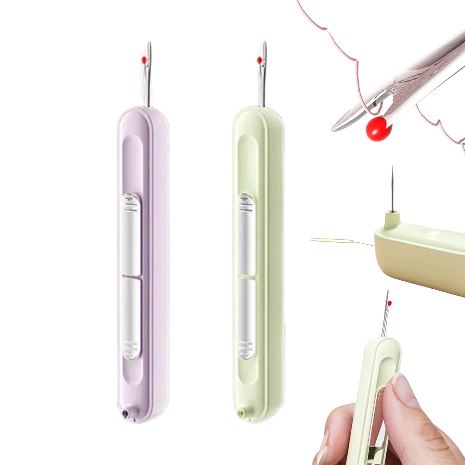 Bloame Needle Threader, 2 in 1 Automatic Needle Threaders Seam Ripper ...