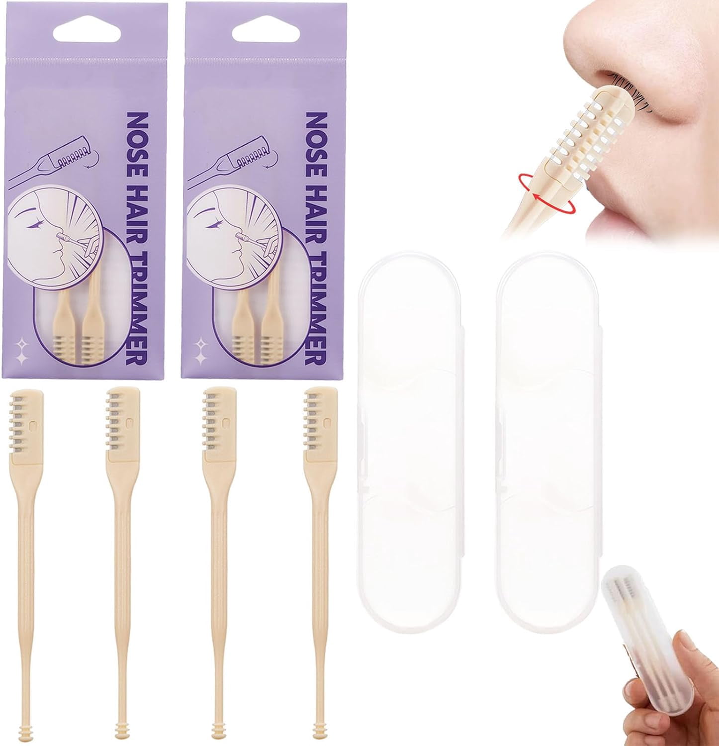 Bloame Nose Hair Trimmer, Bloame Nose Trimmer, 2-In-1 Nasal Hair Cutter ...