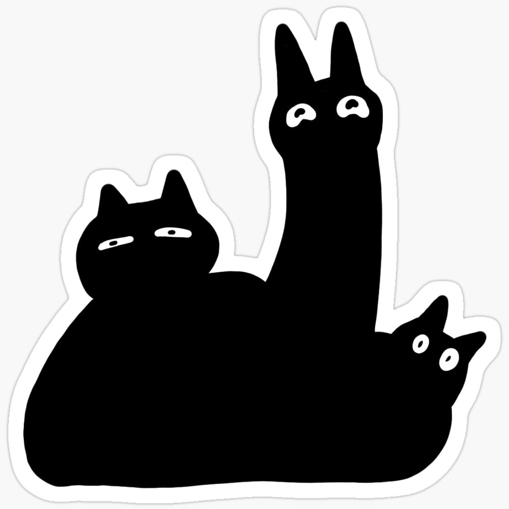 Blob Cat Sticker Phone Decal Water Bottle Stickers Car Decals, Laptop ...