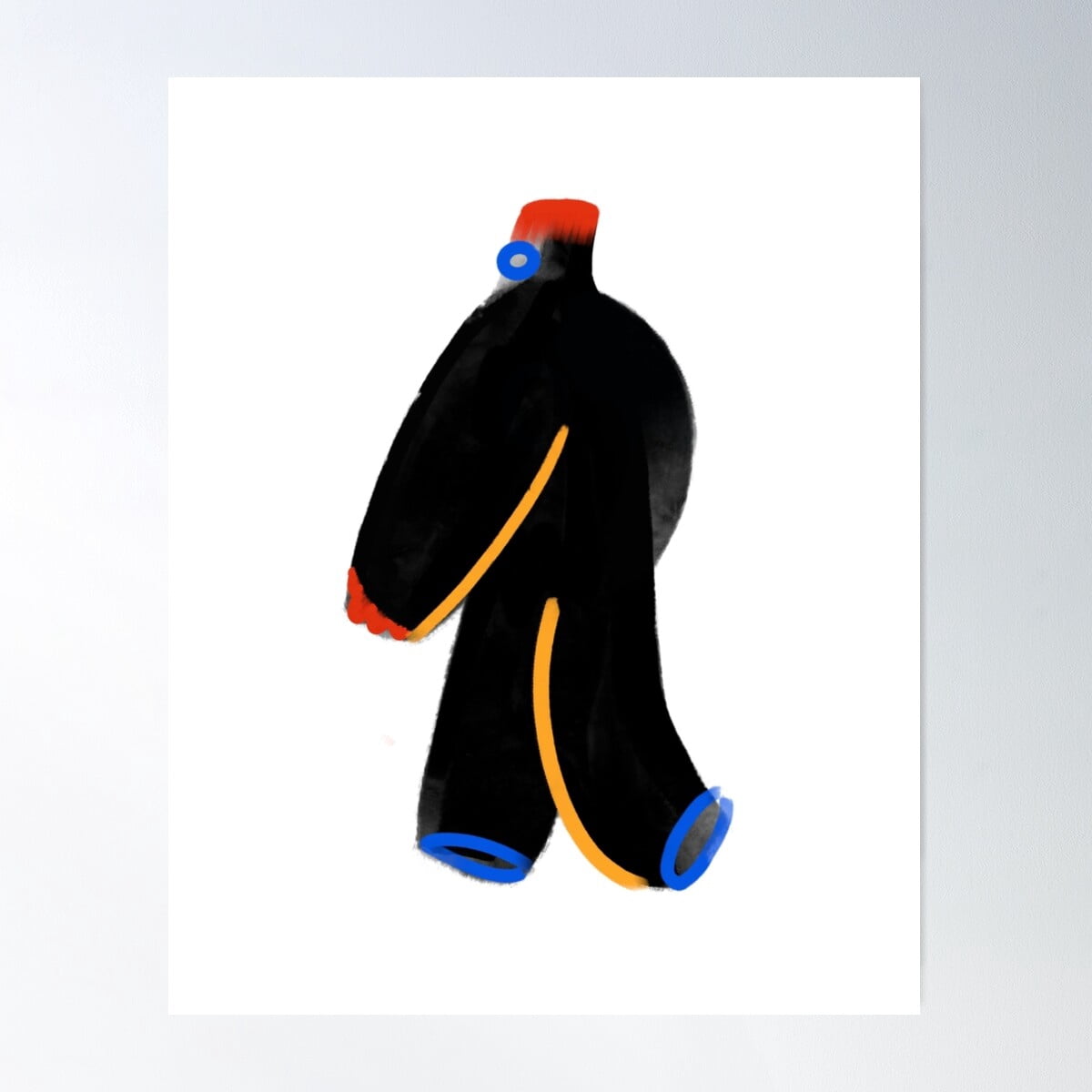 Blob This Way Poster Wall Art, Modern Wall Decor For Living Room ...