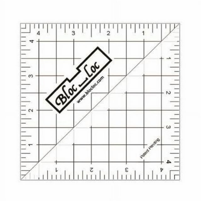 Bloc Loc~4.5'' Half Square Triangle Ruler, Acrylic Ruler - Walmart.com