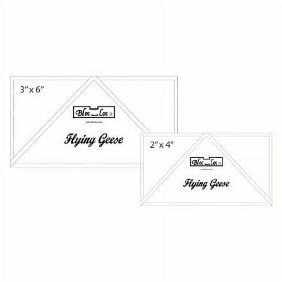 Bloc Loc Flying Geese Ruler Set 3~ 2''x 4'', 3''x 6'' - Walmart.com
