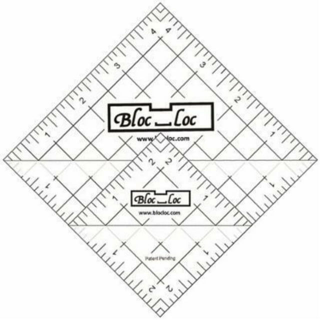 Bloc Loc~Half Square Triangle Ruler Set #6~ 2.5''and 4.5'' Acrylic ...