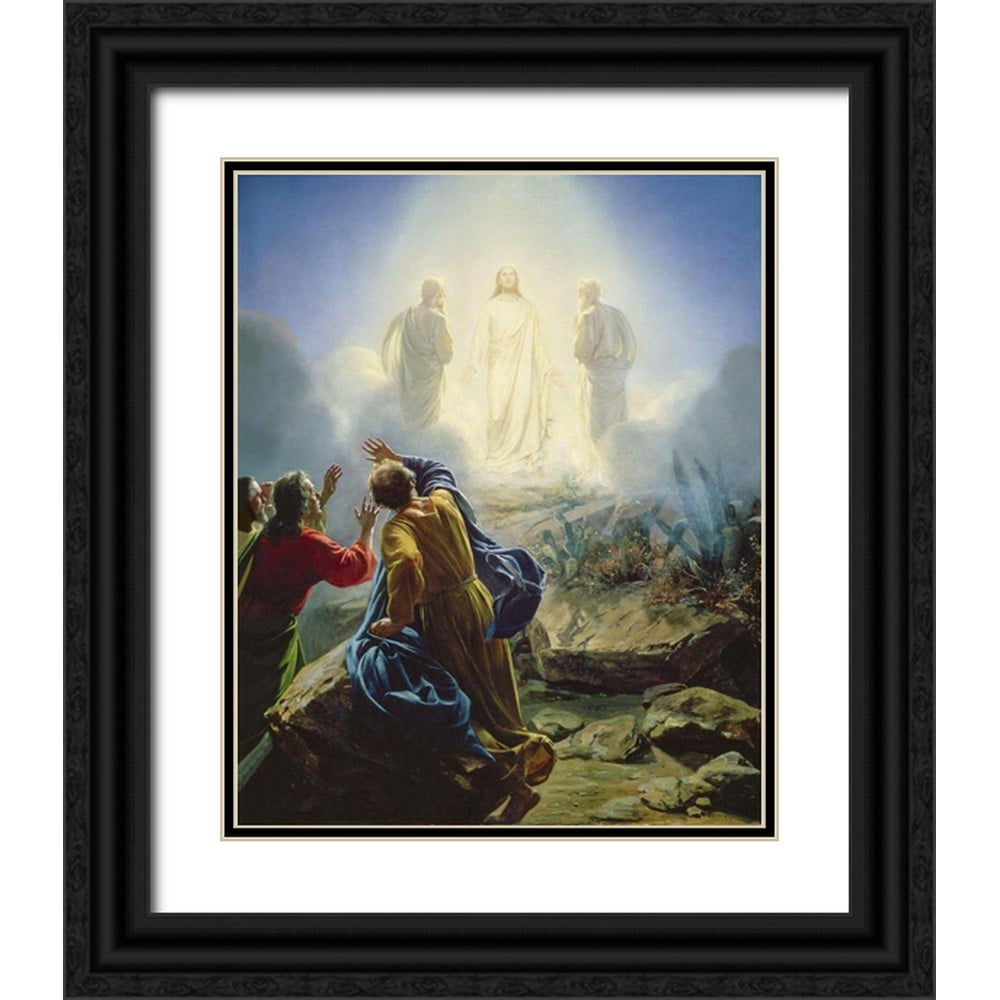 Bloch, Carl 12x14 Black Ornate Wood Framed with Double Matting Museum ...