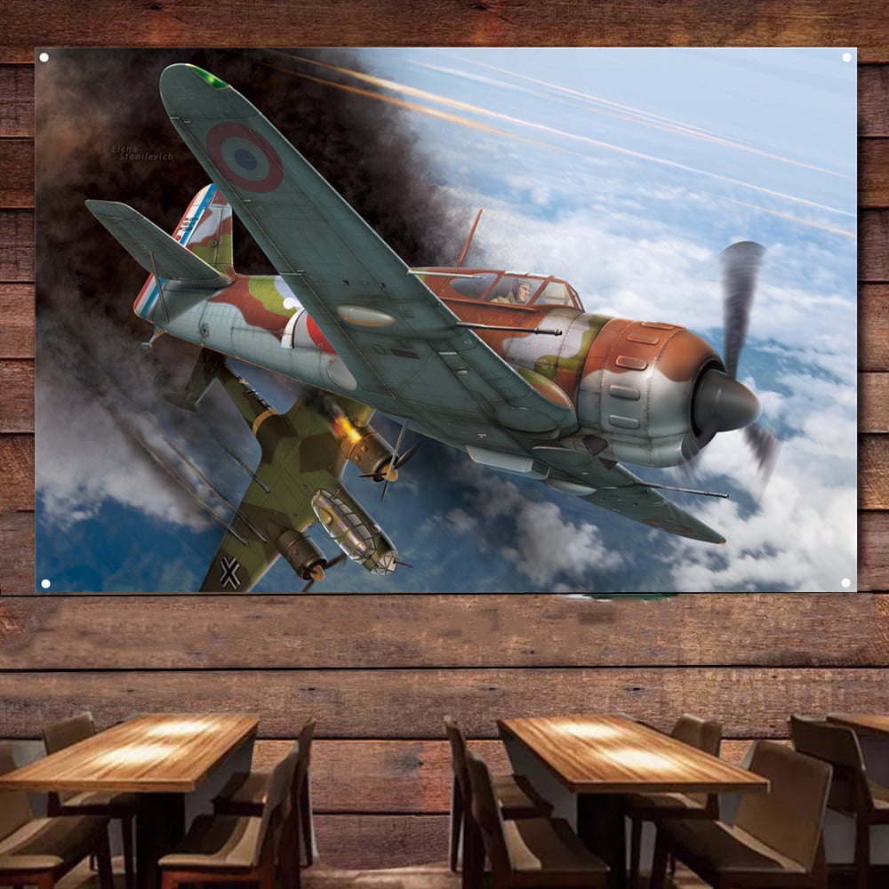 Bloch MB.152C-1 Fighter Jet Poster Home Decor Banners & Flags, Aviation ...