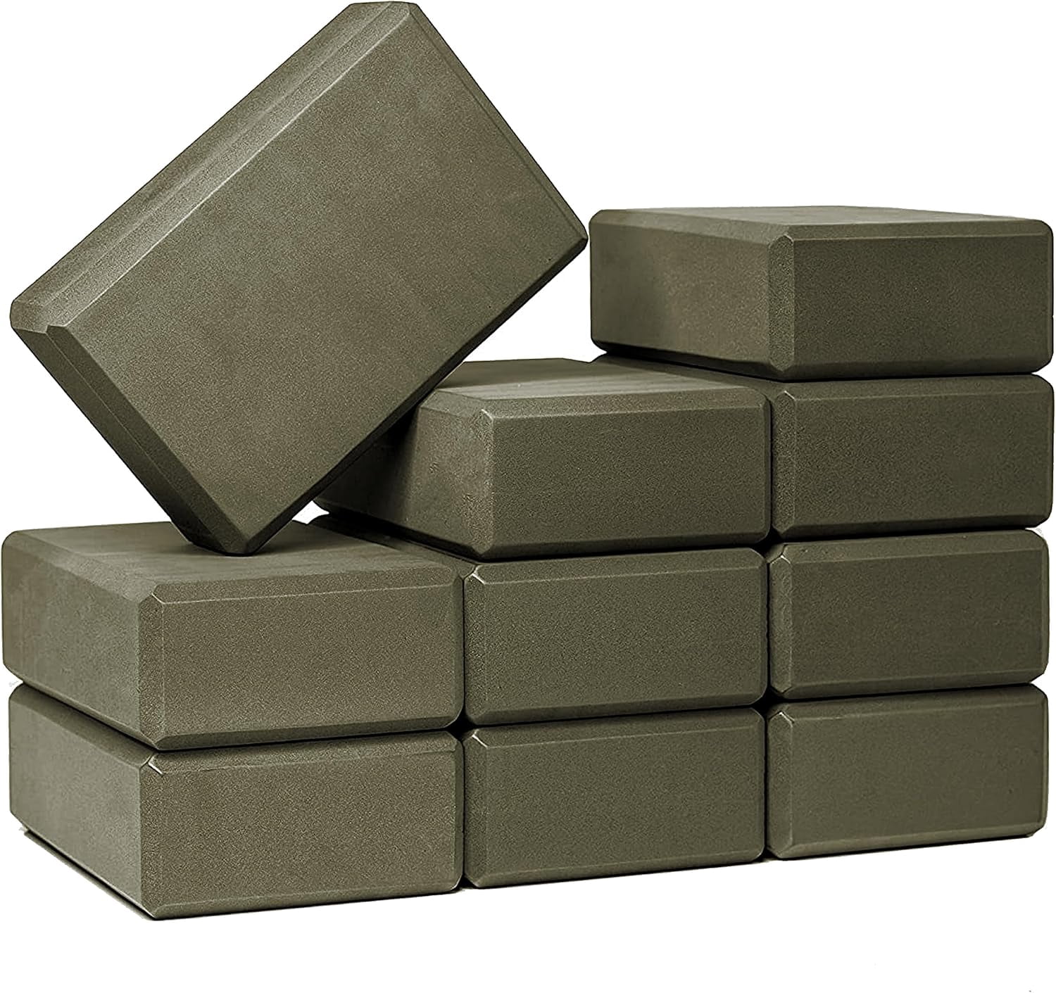 Block, 10 Pack Bulk Foam Blocks, Firm Supportive Brick, Balance Foam ...