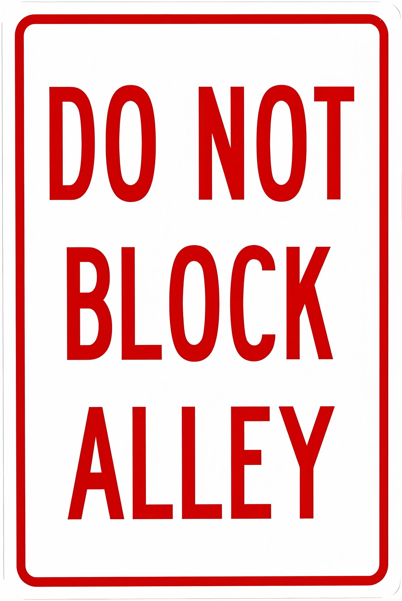 Do Not Block Alley Sign - 8"x12" Metal Security Tin Warning Sign ...
