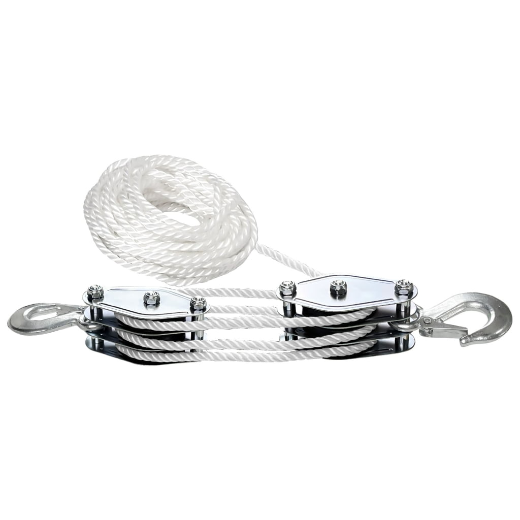 Block And Tackle Pulley System 3/4 Rope Pulley Hoist With Lifting Power ...