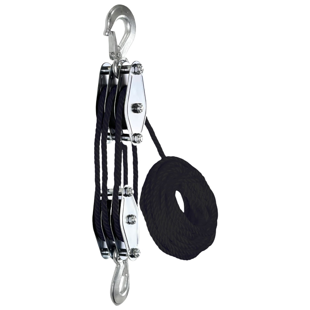 Block And Tackle Rope Pulley Hoist Lifting Power Multifunctional Heavy ...