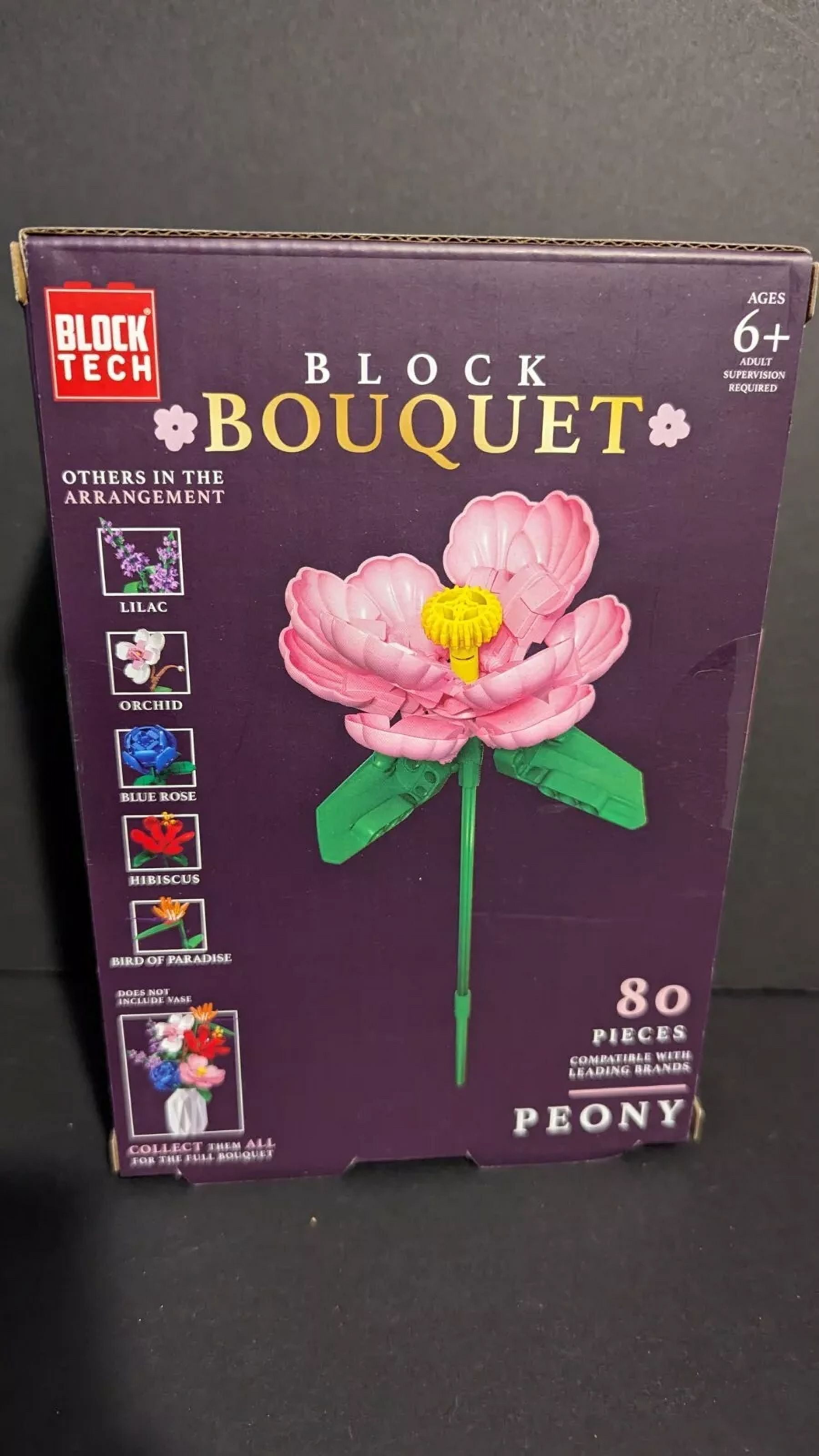 Block Bouquet Peony Build Set 80 Pieces - Walmart.com
