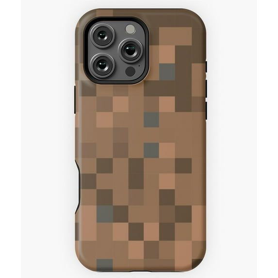 Block Builder Pixelated Soil Pattern Phone Case for iPhone 16 15 14 13 ...