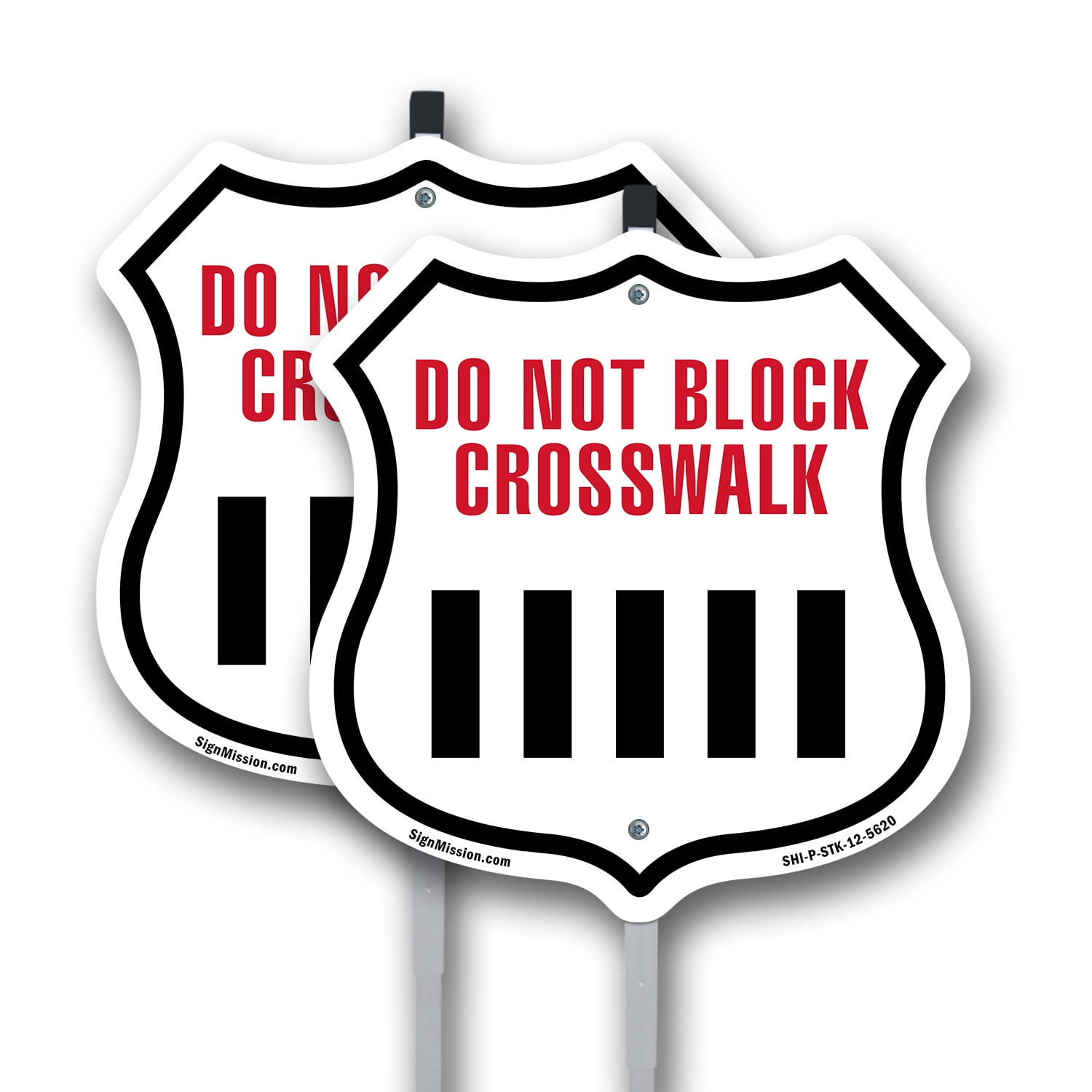 Do Not Block Crosswalk (2 Pack) 12 inch X 12 inch Shield Shaped Rust ...