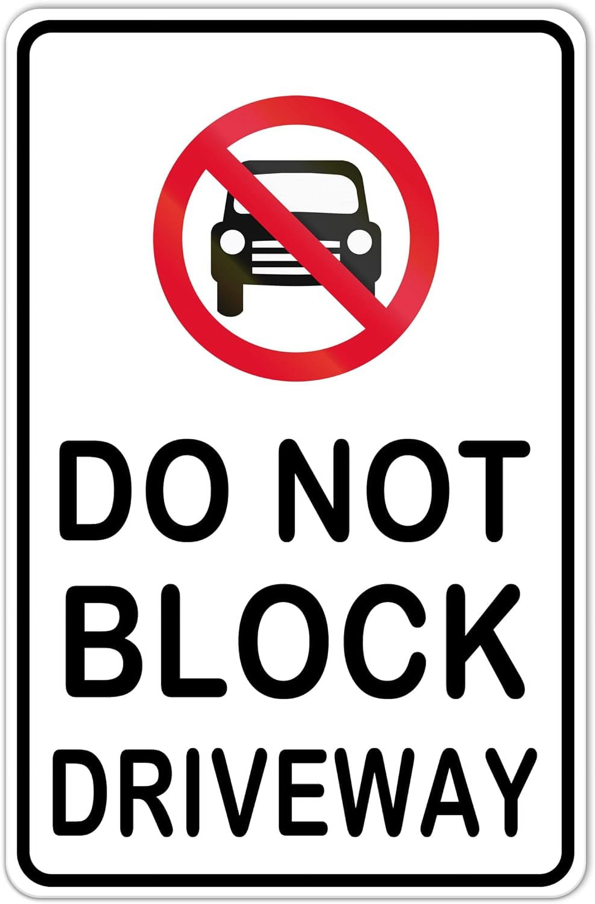 Do Not Block Driveway Metal Tin Sign Crossing Sign Outdoor Use for ...