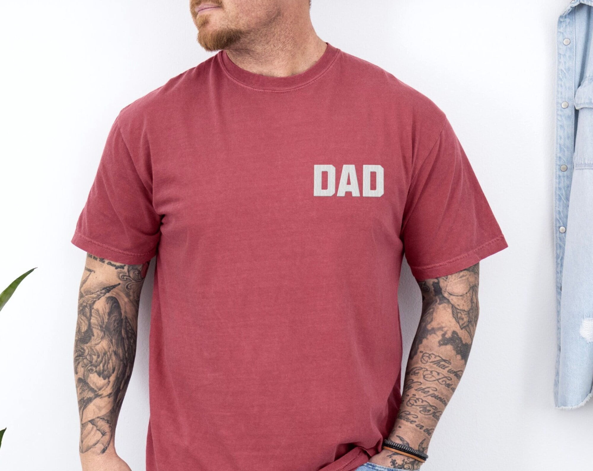 Block Embroidered Dad TShirt Dad Shirt Grandpa Shirt Embroidered Shirt ...