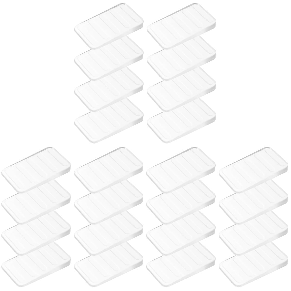 Block Furniture Spacers Plastic Wedges Leveling Shims Clear Dining ...