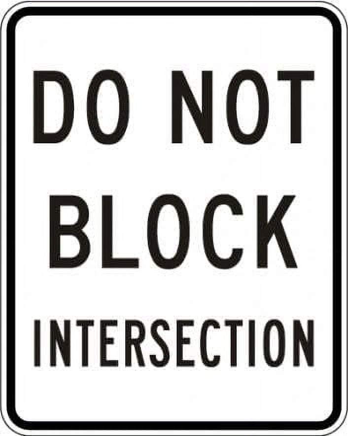 Do Not Block Intersection Sign Regulatory Traffic Signs Metal Sign Tin ...