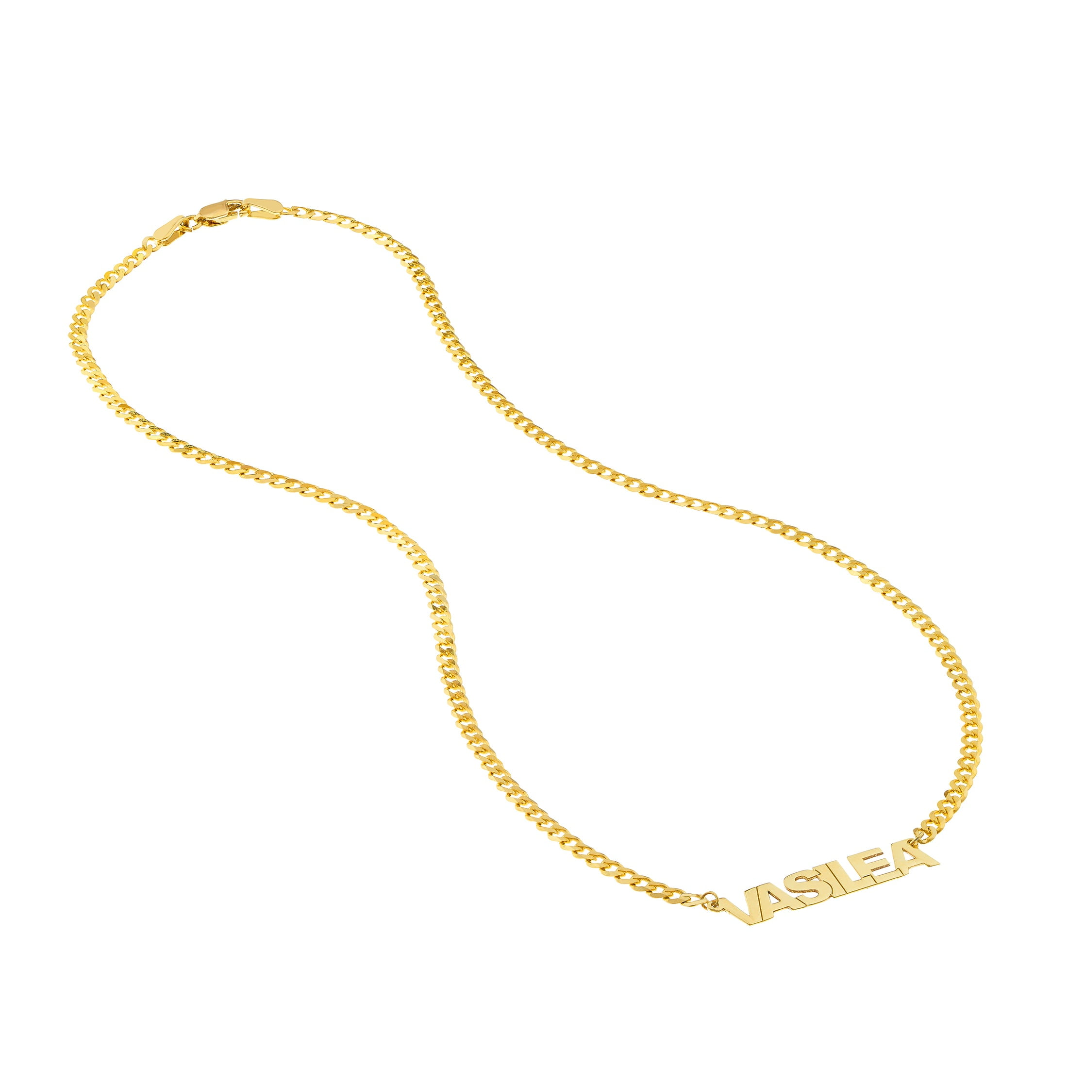 Block Nameplate Curb Chain Necklace - Walmart.com