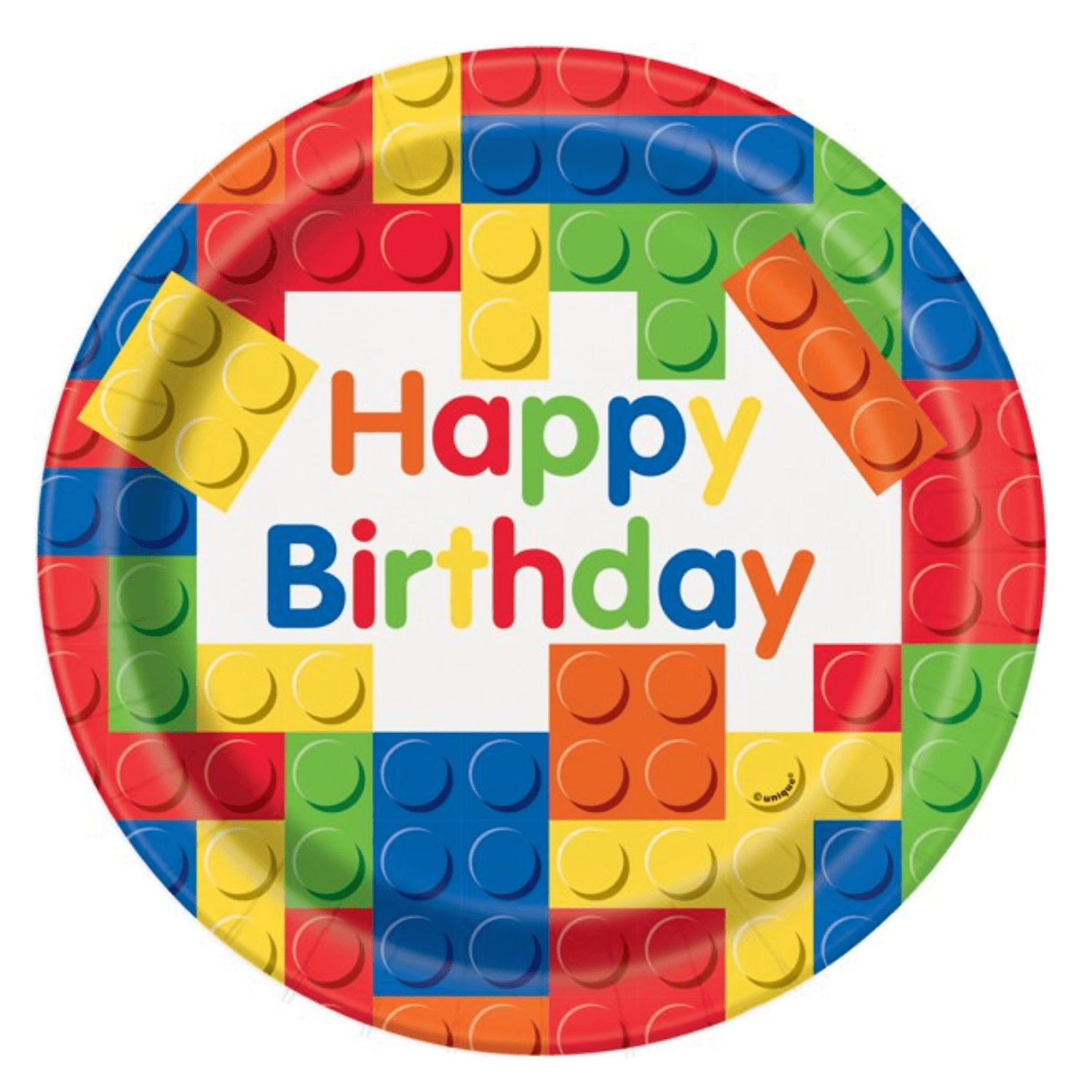 Block Party Supplies for 20 -- Block Party 7-inch Dessert Plates (20 ...