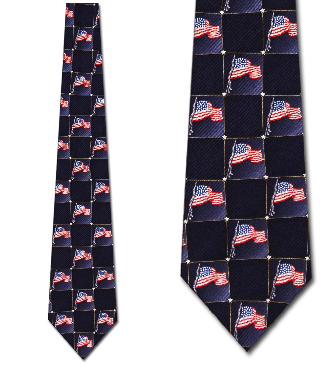 Block Pattern US Flag Necktie Mens Tie by Tieguys - Walmart.com