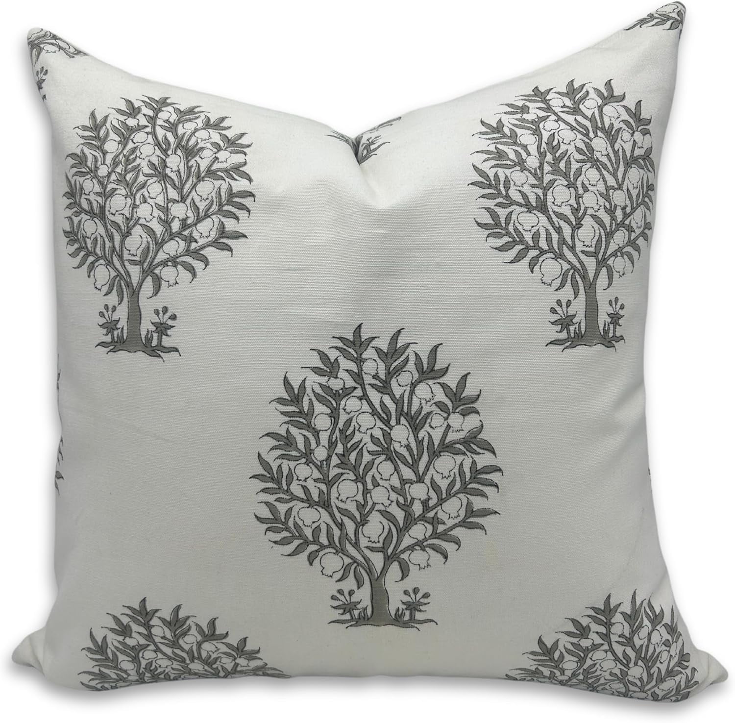 Block Print Thick Cotton White 20"X20" Throw Pillowcase Cushion Cover ...