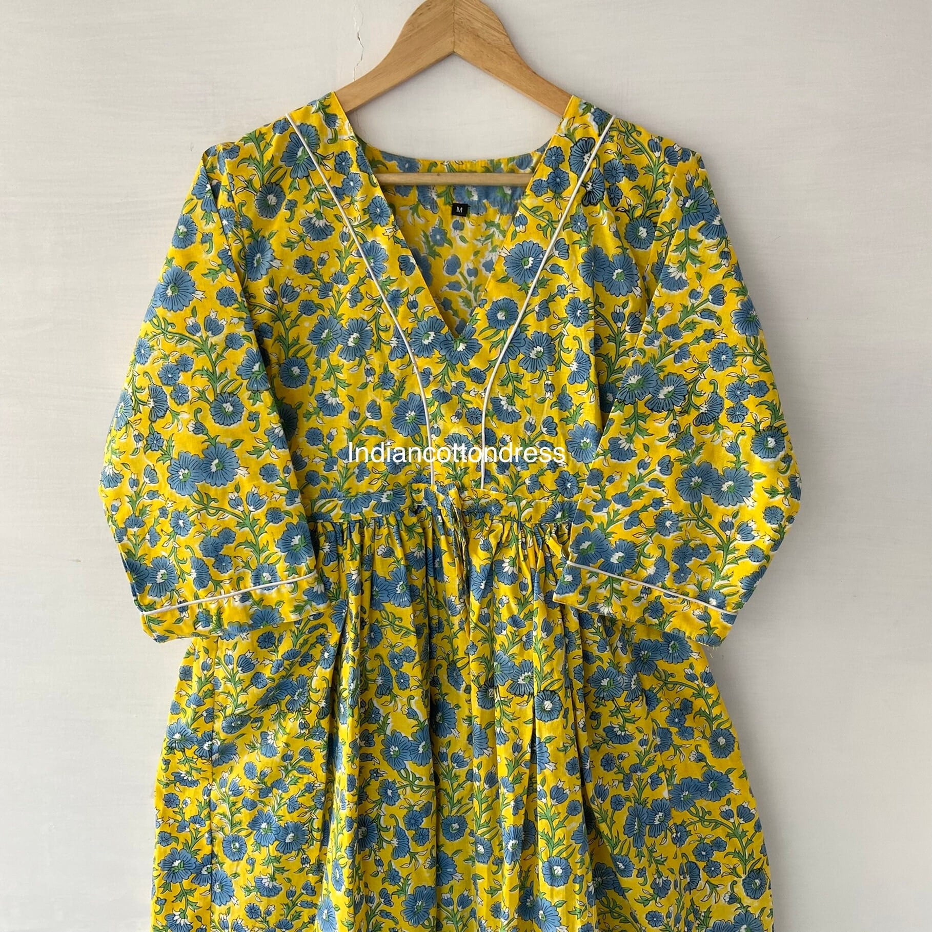 Block Printed Cotton Dress, Handblock Print Dress, Block Printed Dress ...