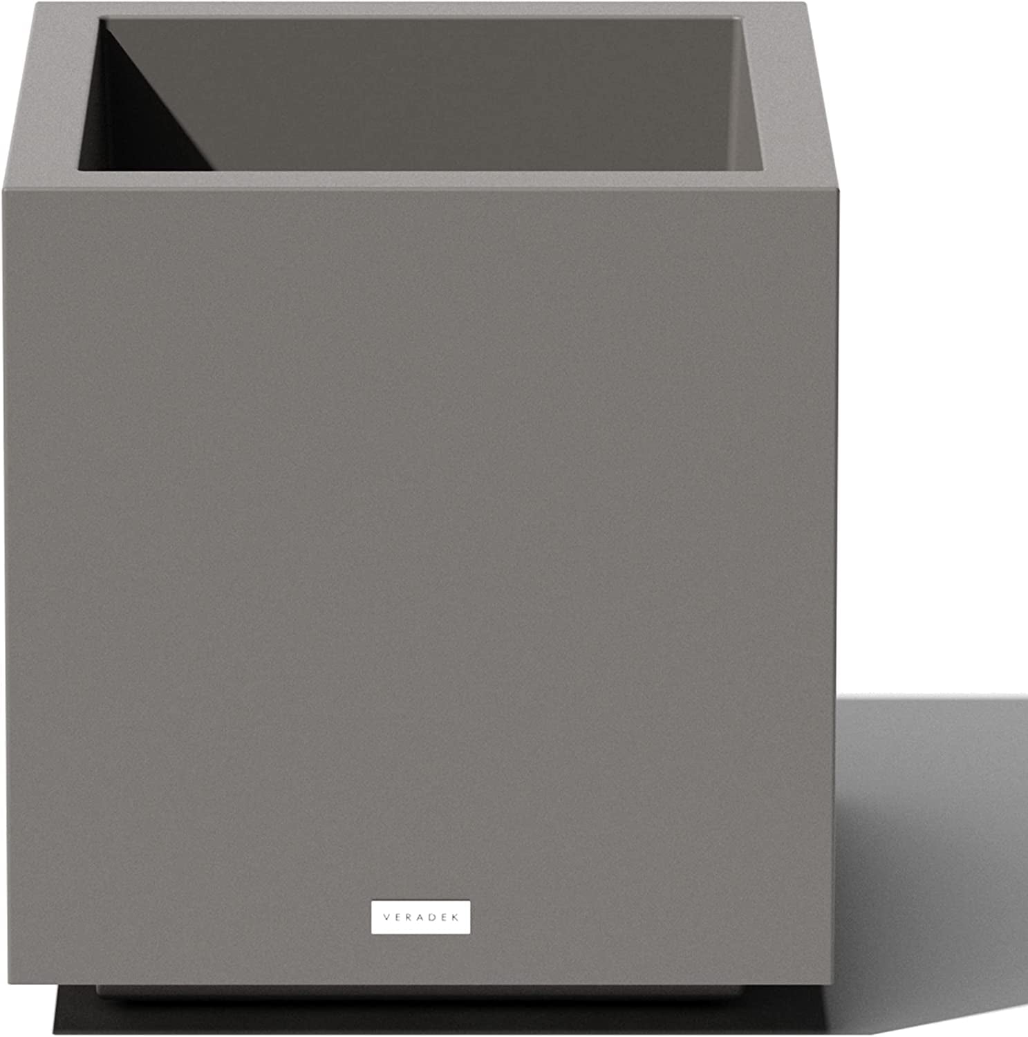 Block Series Cube Plastic Planter - Large Square Planter for Indoor or Outdoor Patio/Garden ...